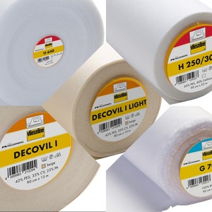 5m MIXED FUSIBLE INTERFACING Pack: 1m of Decovil, Decovil Lt, H640 ...
