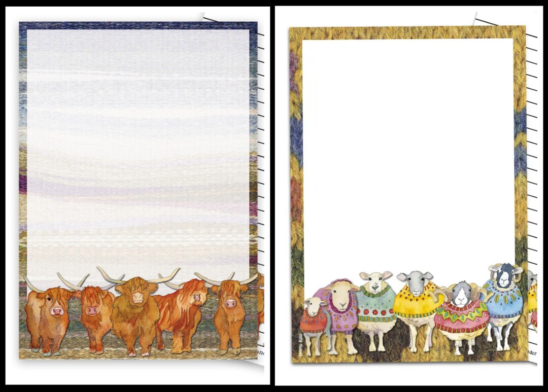 A5 NOTEPAD by Emma Ball 2 Designs Available: Sheep in Sweaters or ...