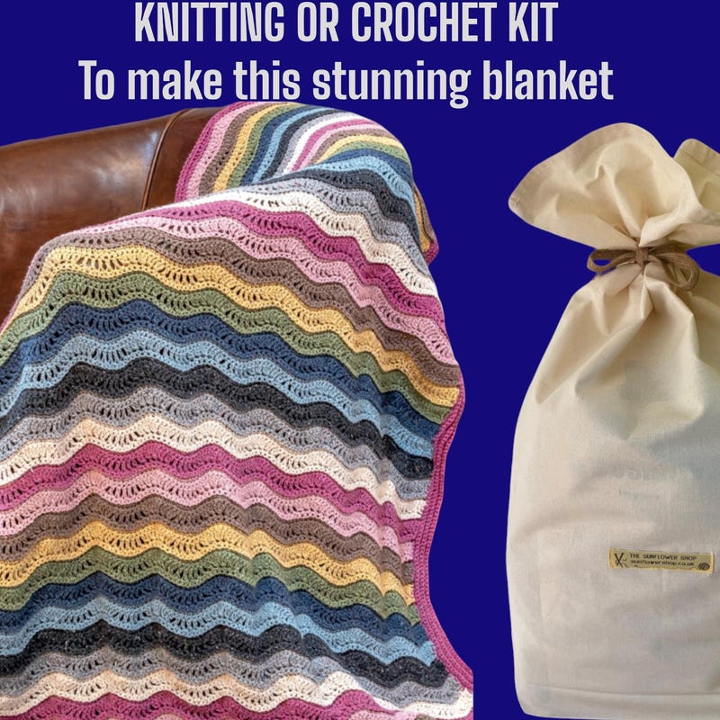 Knit Blanket Kit - Etsy