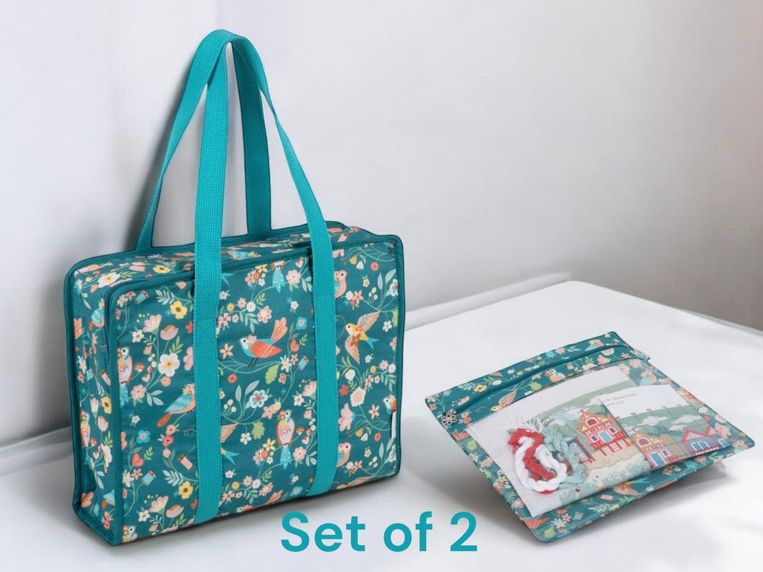 Project BAG & Pouch SET Bird Aviary Design Fantastic Storage Bags - Etsy