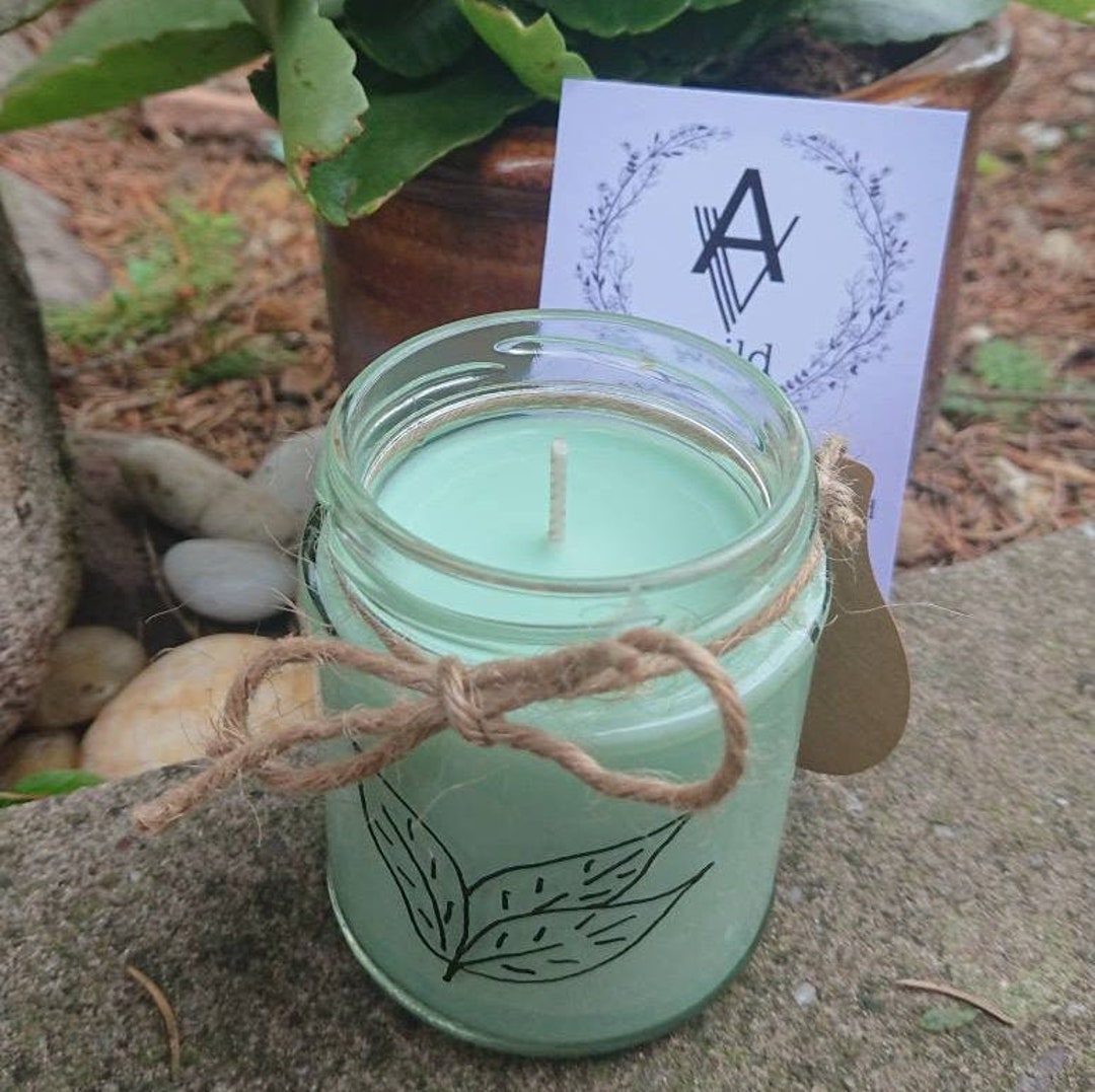 Mint Scented Garden Candle - Etsy UK