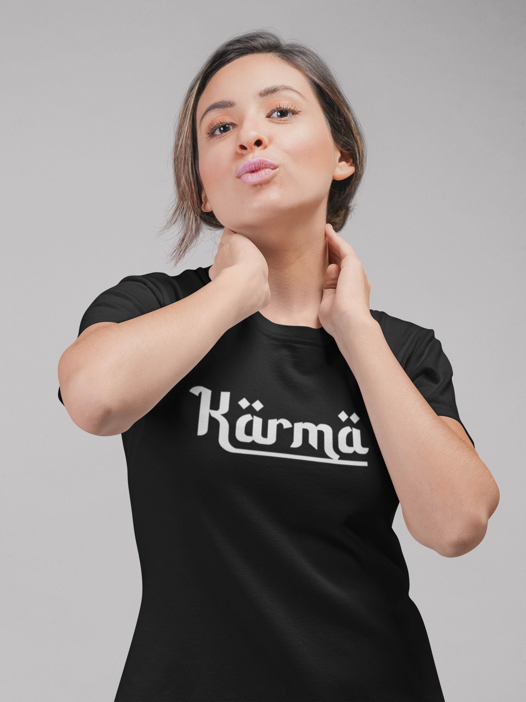 Camiseta Karma Custom Camisa & Tinta Color Camisas y - Etsy España