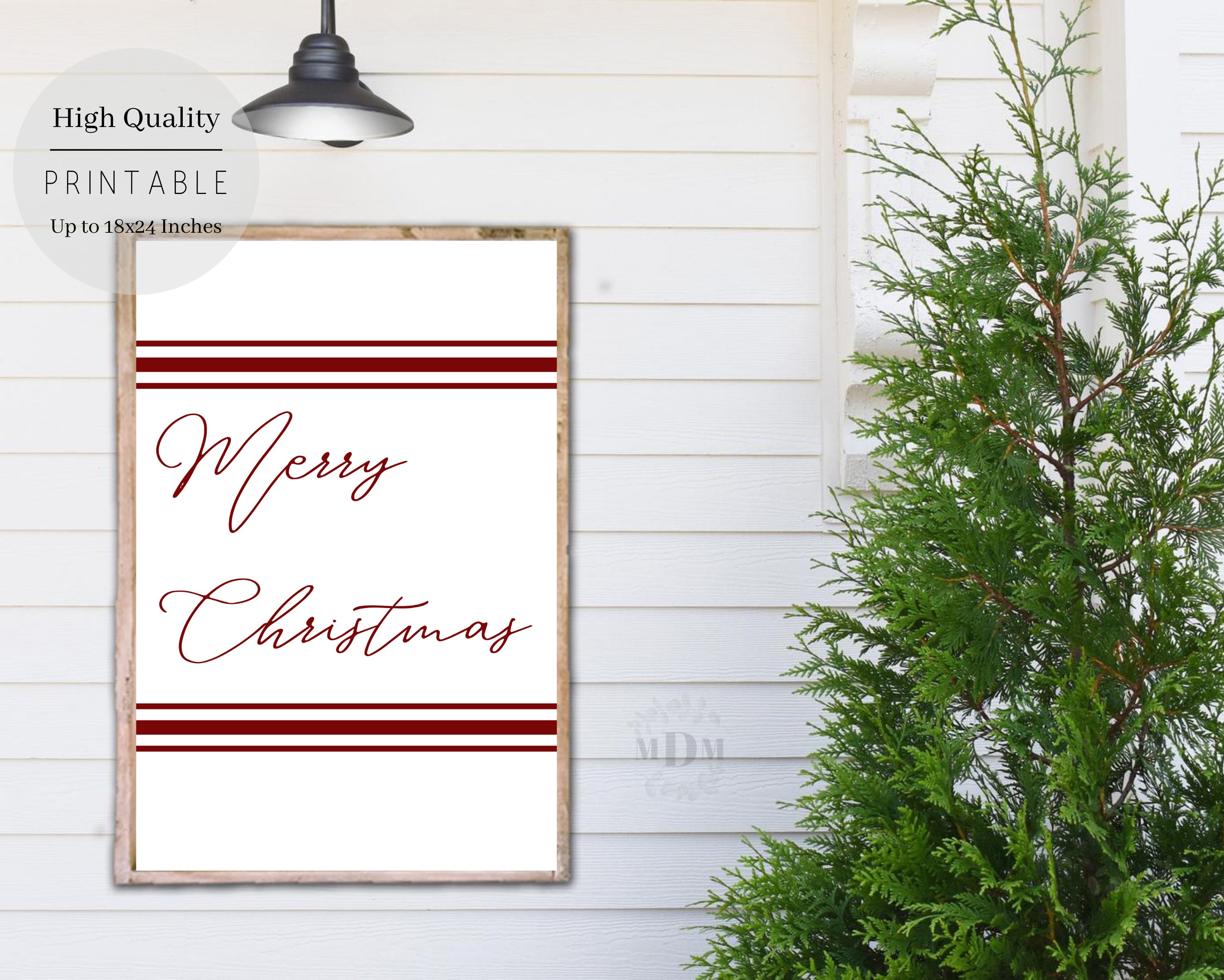 Christmas Printable Christmas Decor Merry Christmas | Etsy