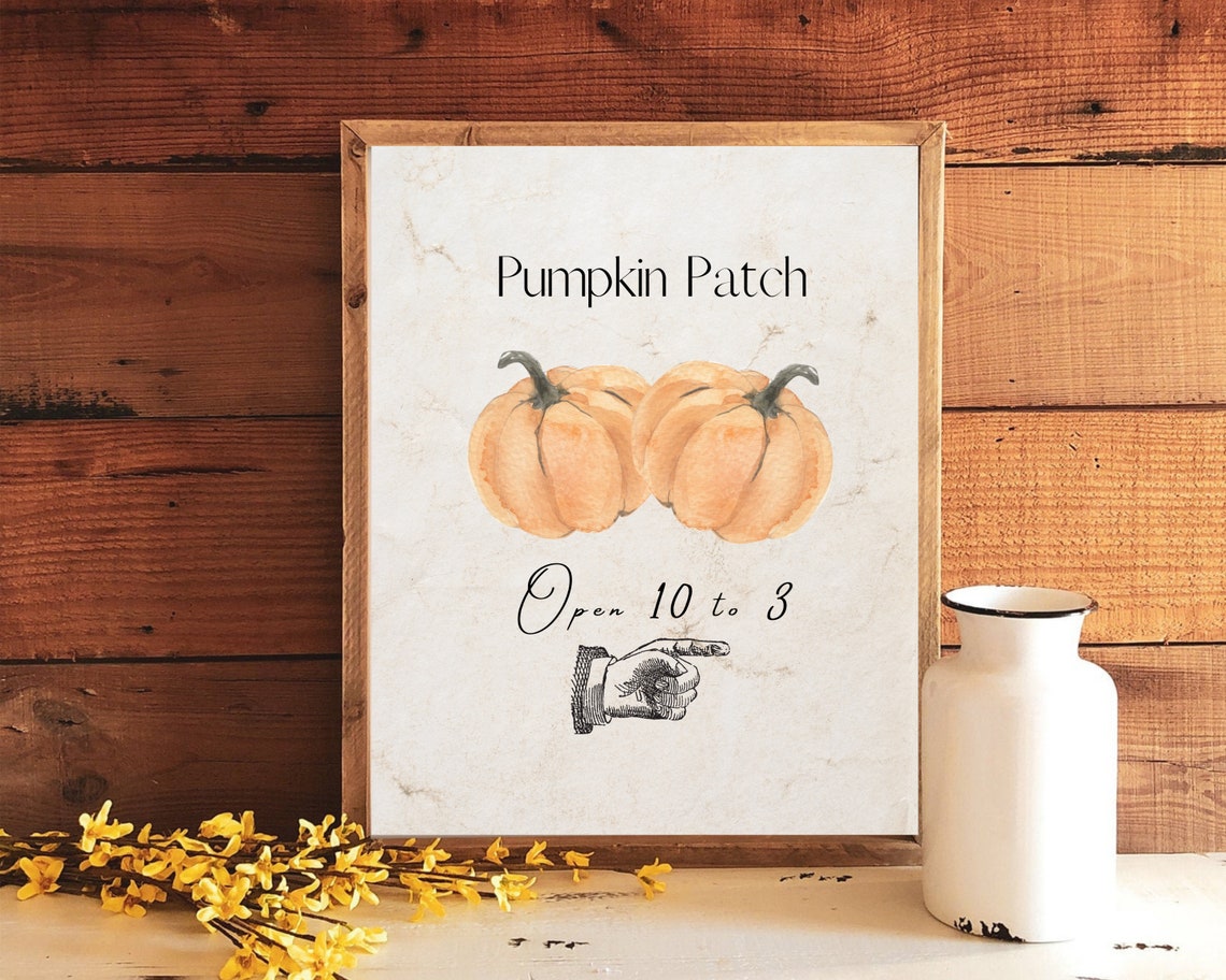 Fall Decor Fall Printable Thanksgiving Printable Pumpkin | Etsy