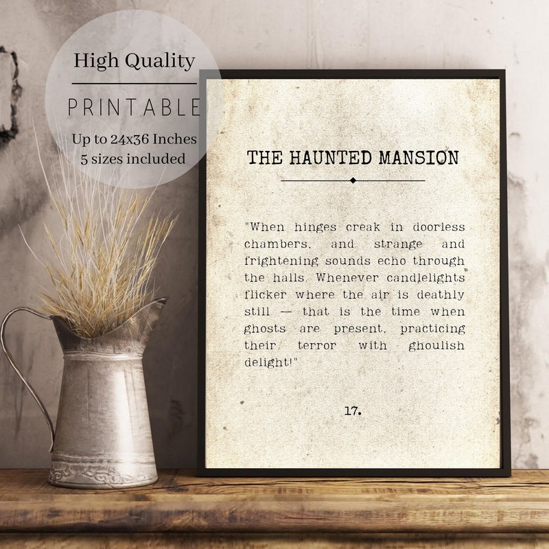 Haunted Mansion Poster - Etsy