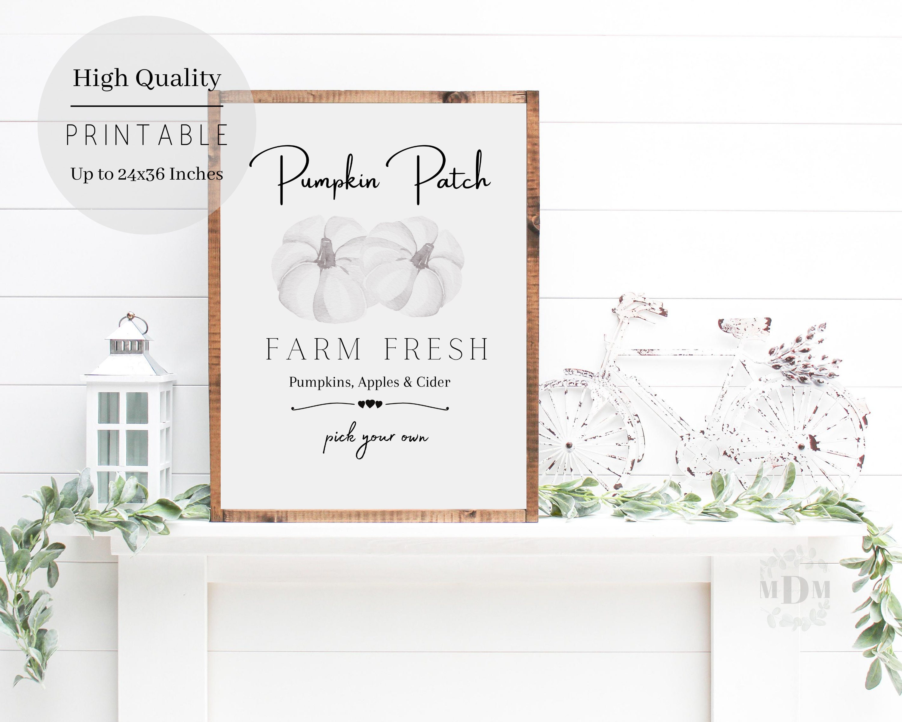 Fall Printable Sign Autumn Printable Wall Art Autumn Print | Etsy