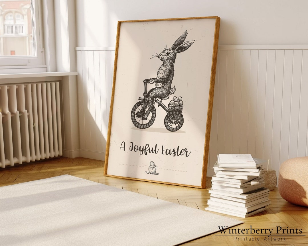 Easter Printable Vintage Bunny-vintage Easter Bunny Prints-antique ...