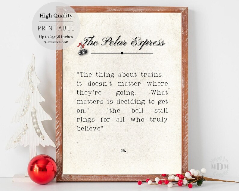 Christmas Printable Polar Express Sign Christmas Wall - Etsy