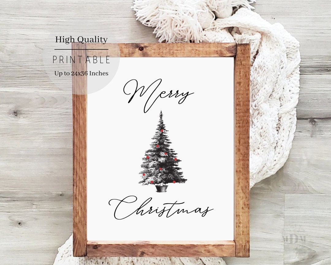 Christmas Printable, Merry Christmas Printable Sign,christmas Decor ...