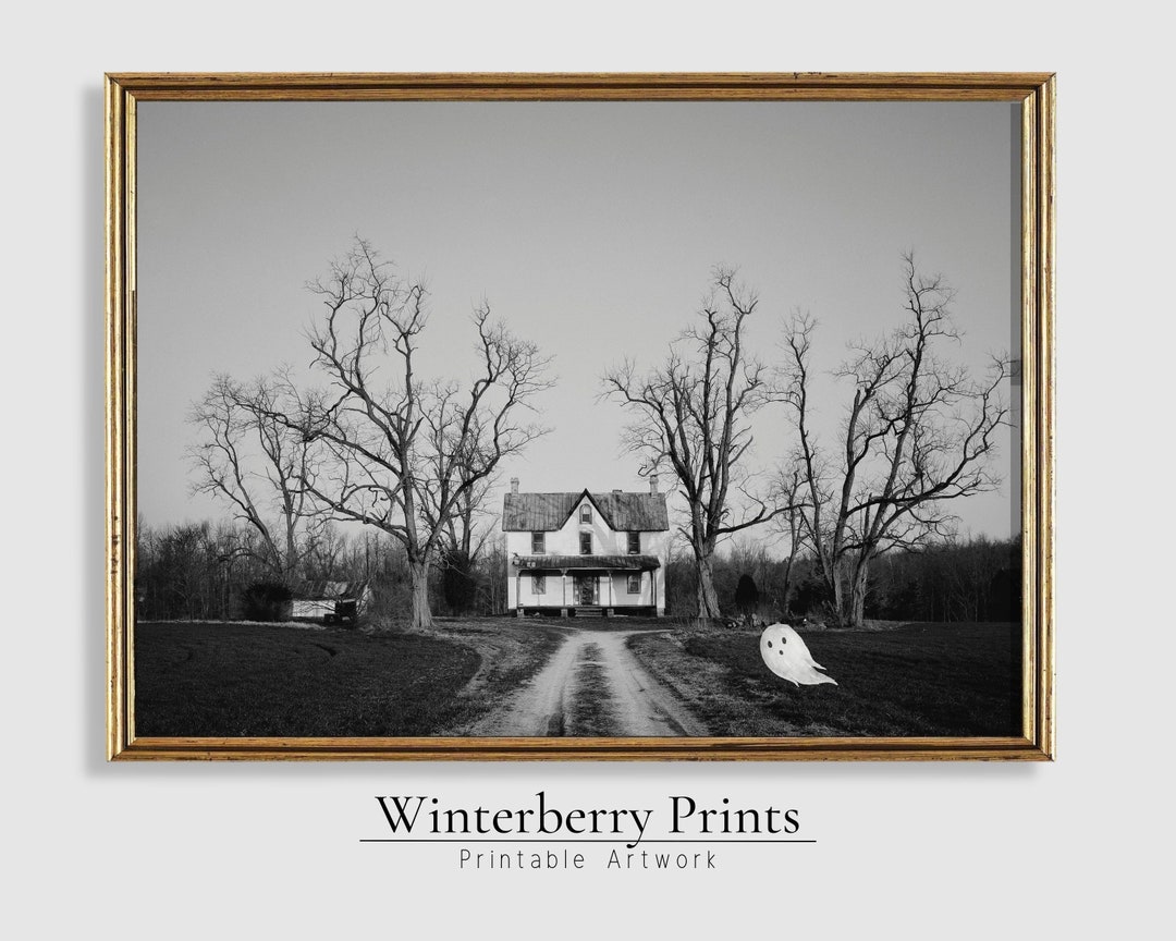 Halloween Printable, Haunted House Print ,halloween Poster, Spooky ...