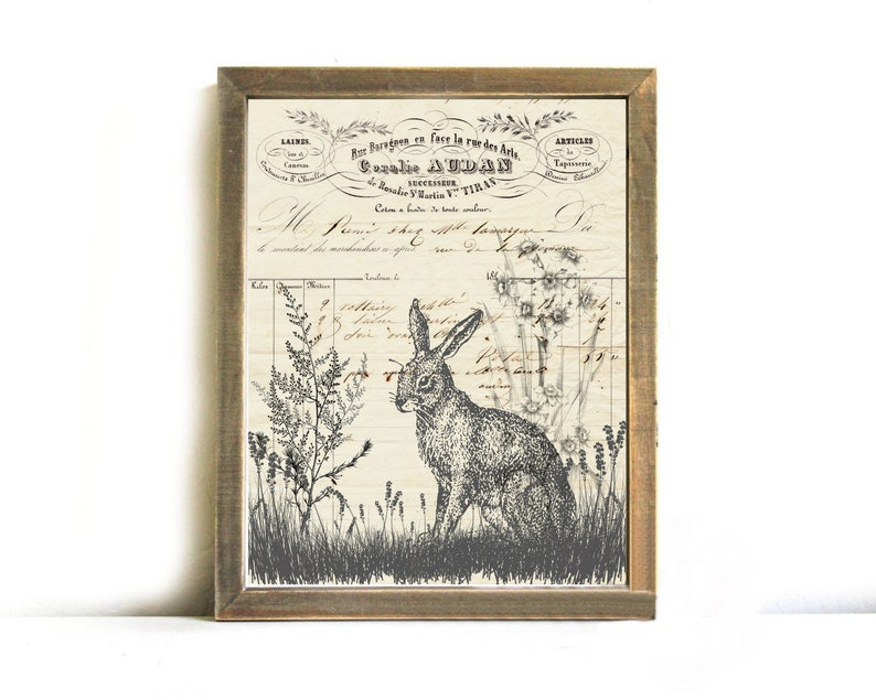 Easter Printable Wall Art Bunny Print Easter Decor Easter - Etsy