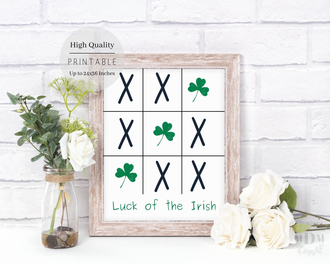 St Patrick's Day Printable Wall Art,luck of the Irish,lucky Clovers,st ...