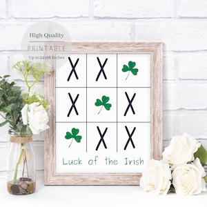 St Patrick's Day Printable Wall Art,luck of the Irish,lucky Clovers,st ...