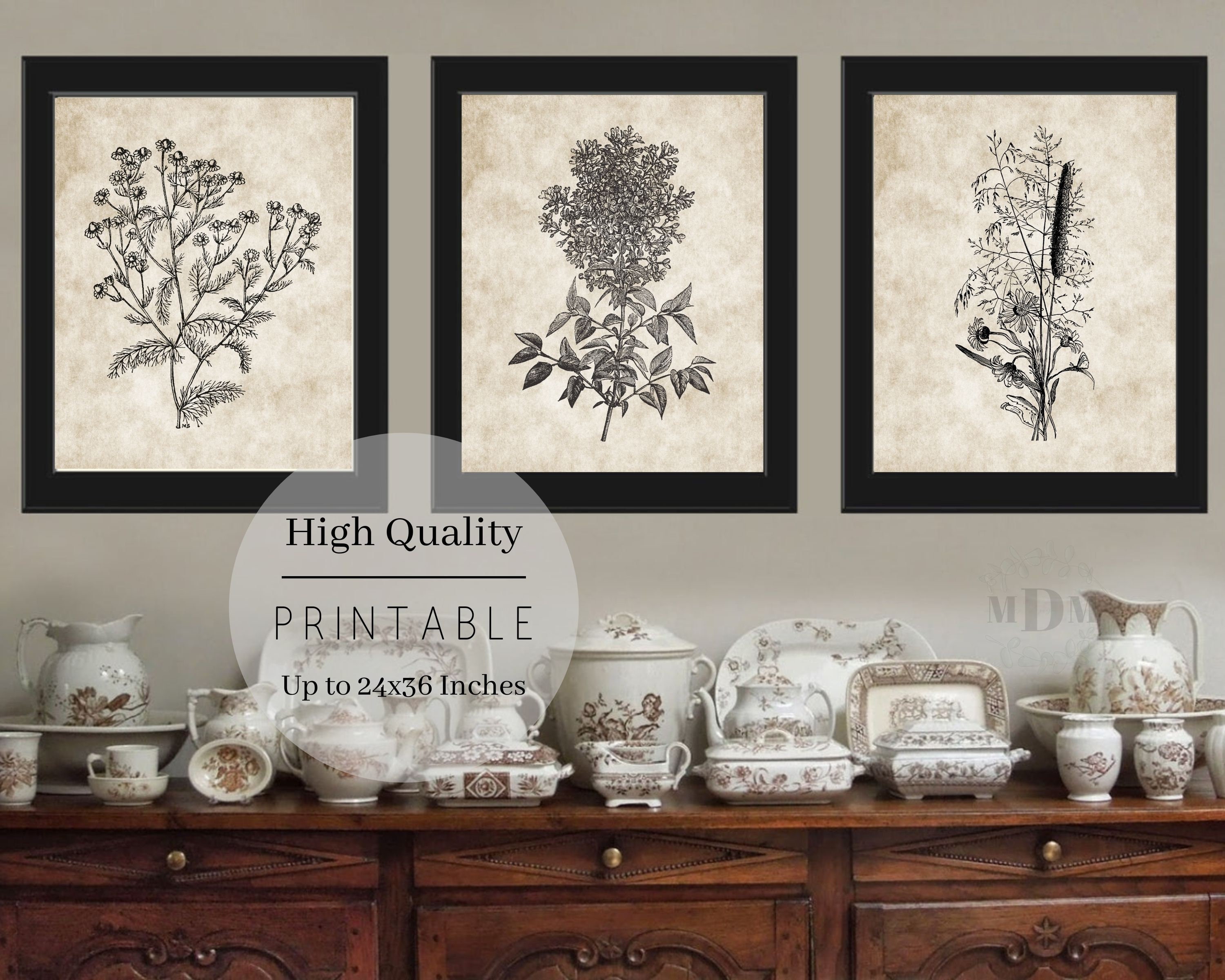 Spring Printable Wall Art,set of Three,farmhouse Spring Print,spring ...