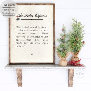 Christmas Printable, Polar Express Sign, Christmas Wall Art,christmas ...