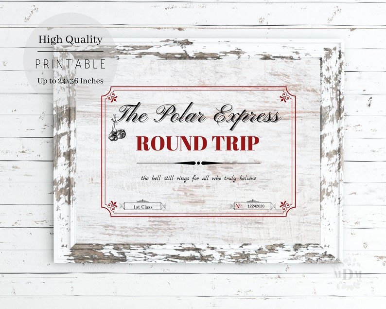 Christmas Printable Polar Express Sign Christmas Wall | Etsy