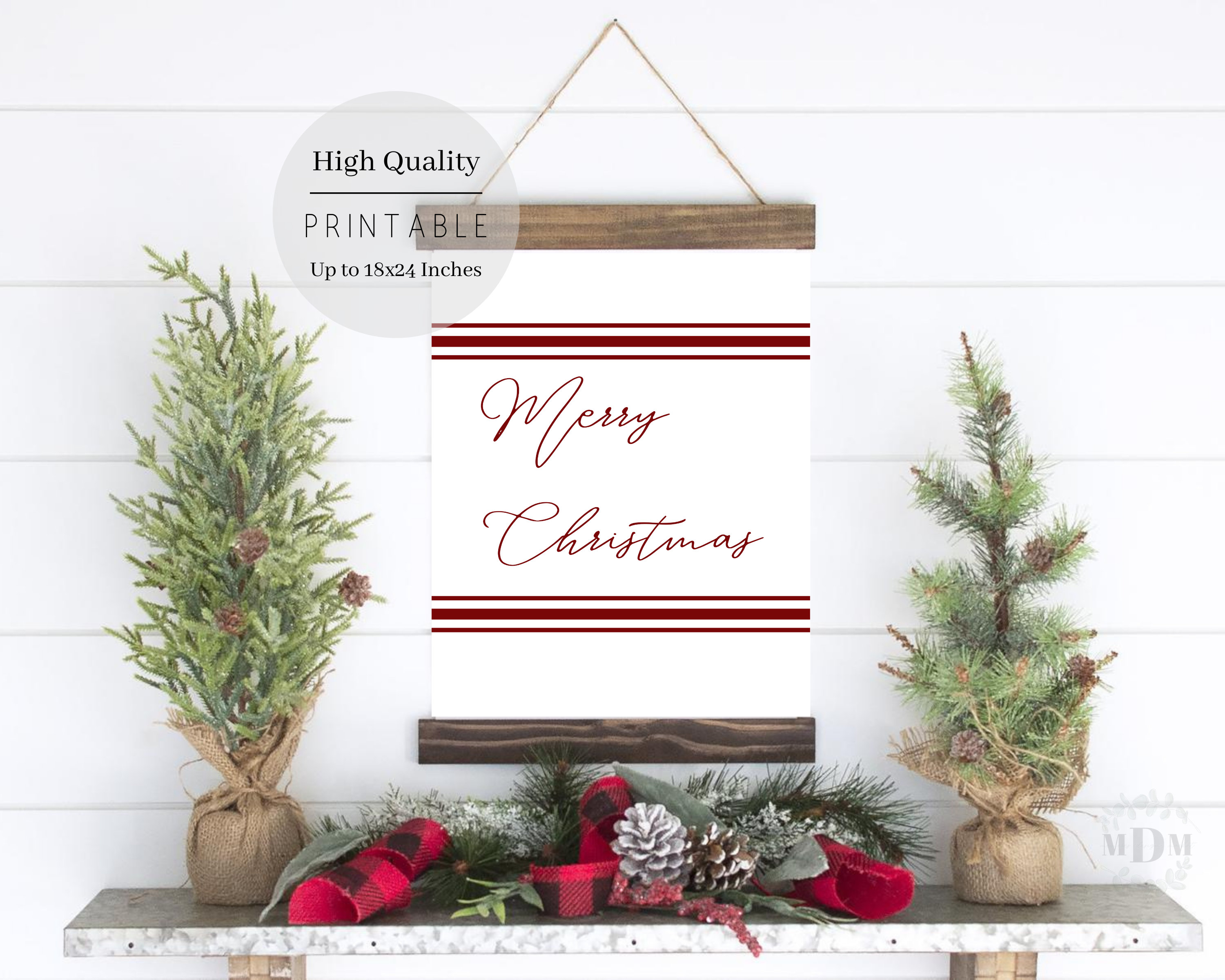 Christmas Printable Christmas Decor Merry Christmas | Etsy