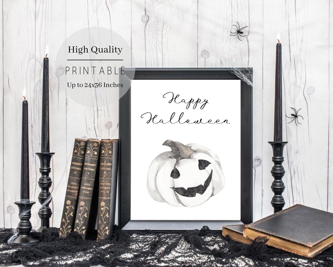 Happy Halloween Jack O Lantern Printble,pumpkin Print,halloween Poster ...