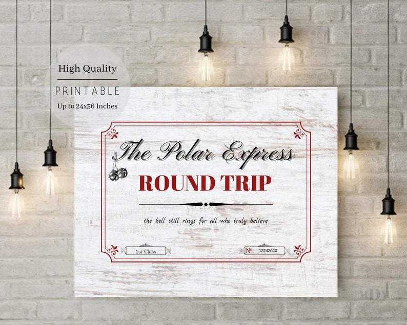 Christmas Printable Polar Express Sign Christmas Wall | Etsy