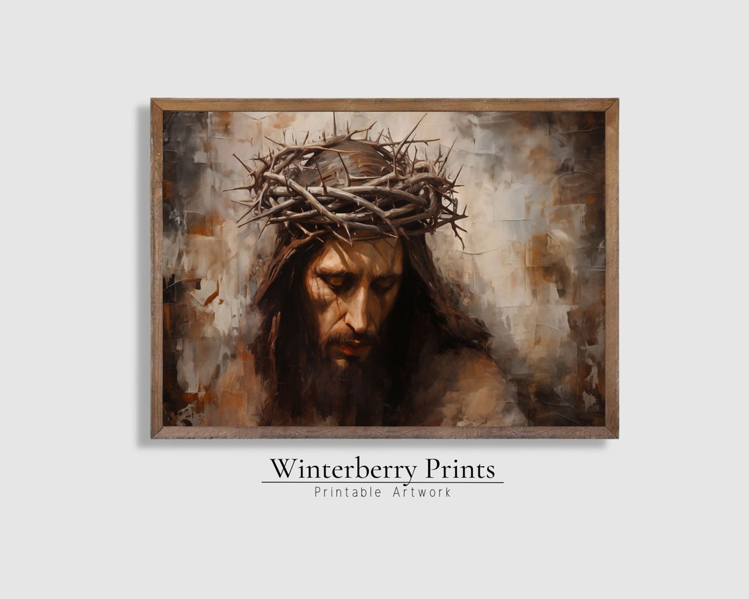 Printable Jesus Painting-christian Wall Art-religious Printable ...