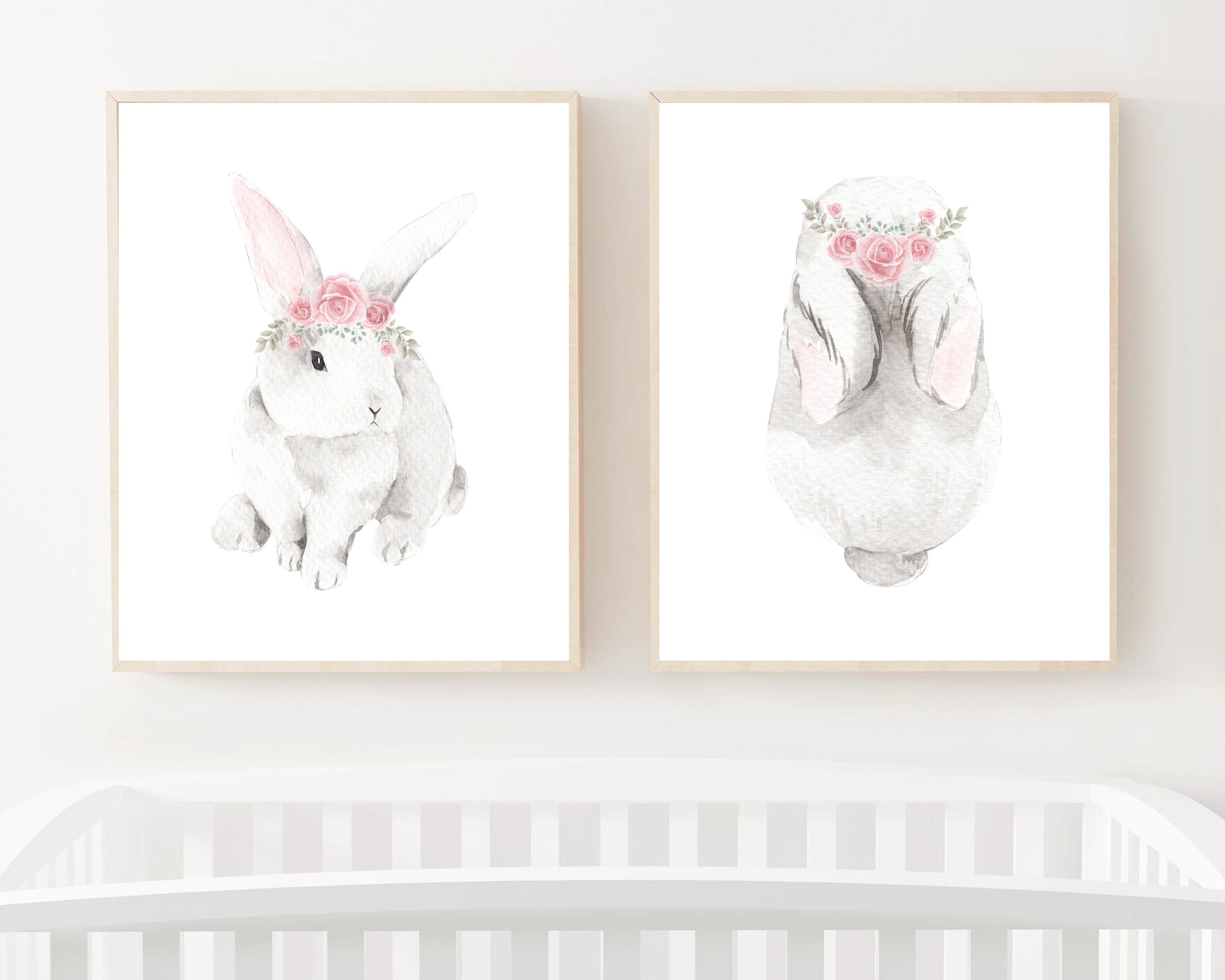 Nursery Wall Art Decor Bunny Rabbit Nursery Animal Prints - Etsy