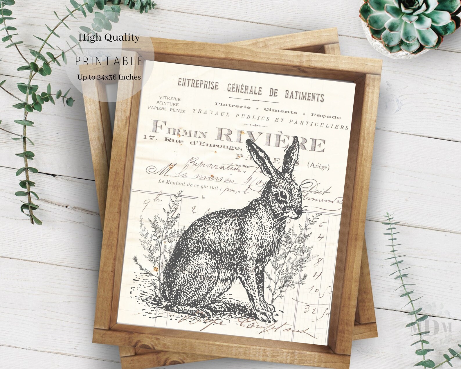 Easter Printable Wall Art Bunny Print Easter Decor Easter | Etsy