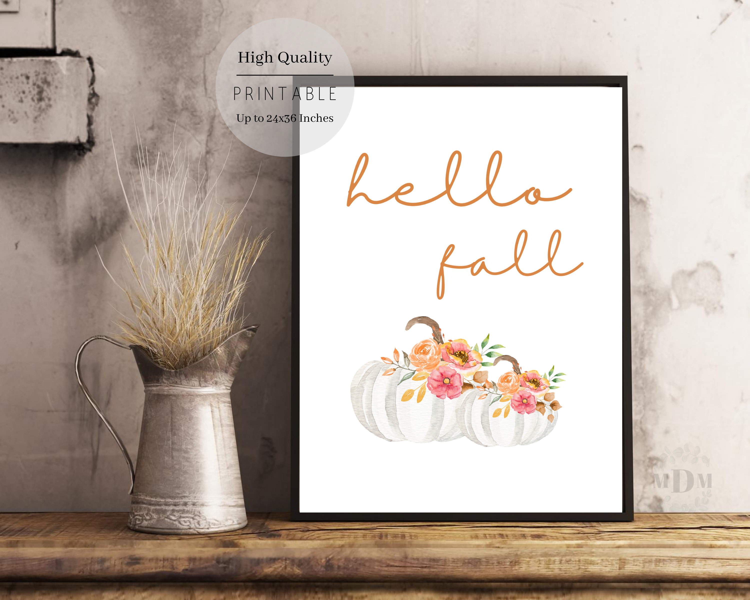 Hello Fall sign,Fall Decor, Fall Poster sold by Elizabeth Edwards | SKU ...