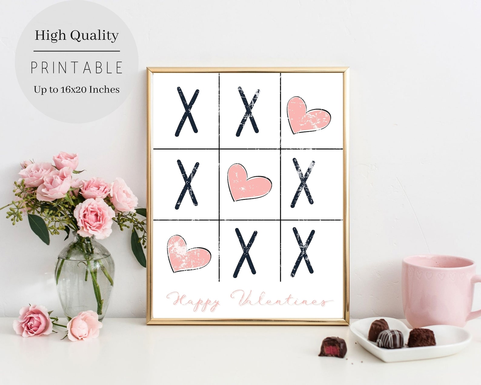 Valentine's Day Printable Heart Print Valentine's | Etsy