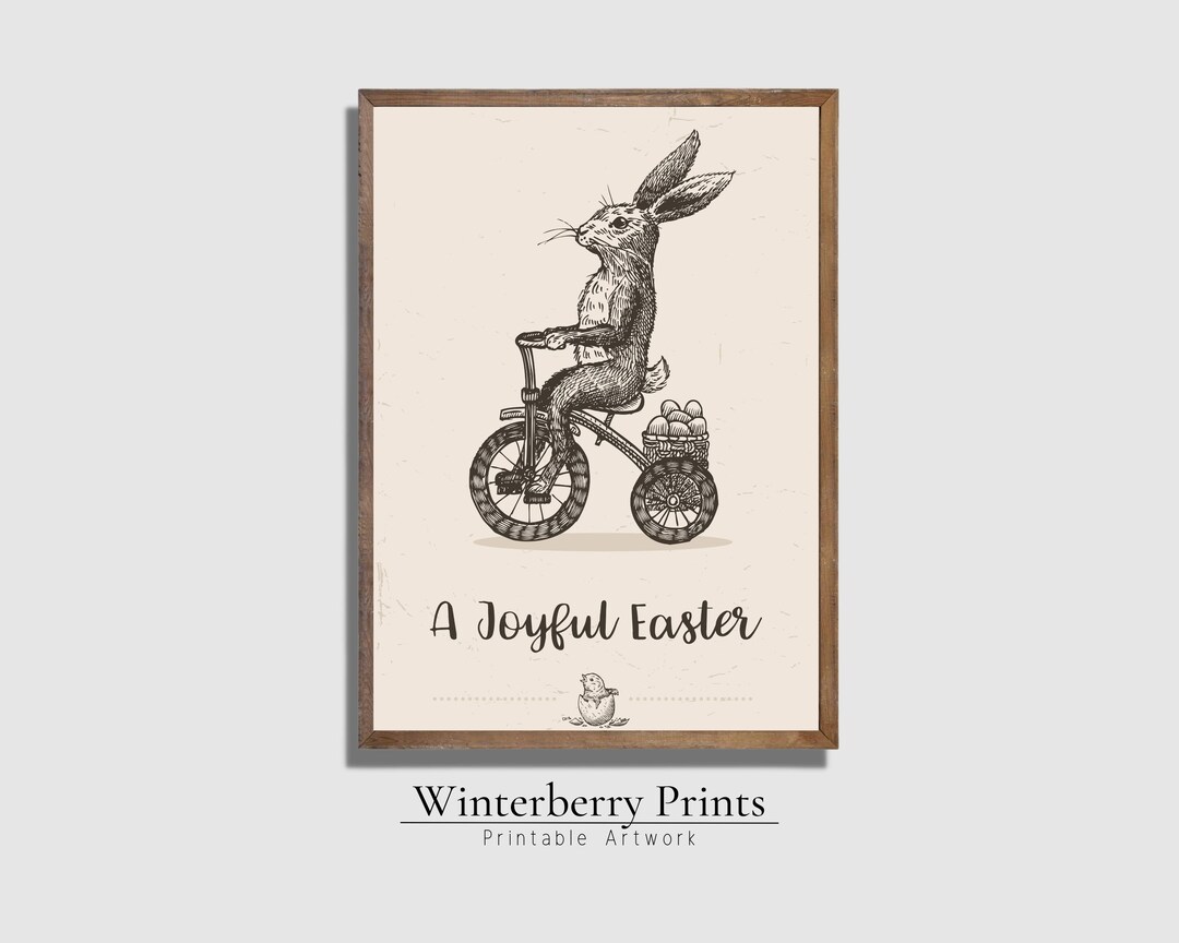 Easter Printable Vintage Bunny-vintage Easter Bunny Prints-antique ...