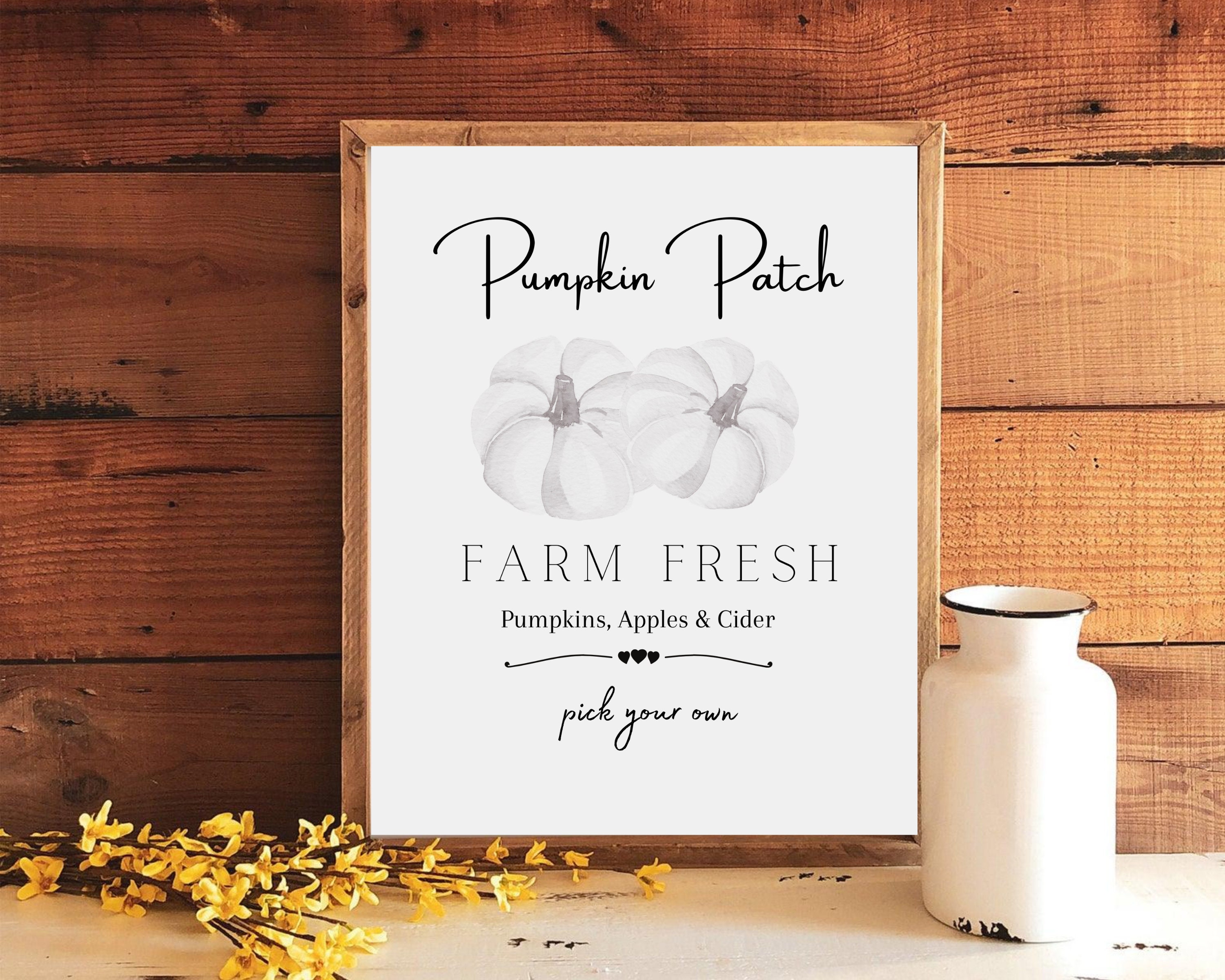 Fall Printable Sign Autumn Printable Wall Art Autumn Print | Etsy