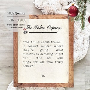 Christmas Printable, Polar Express Sign, Christmas Wall Art,christmas ...