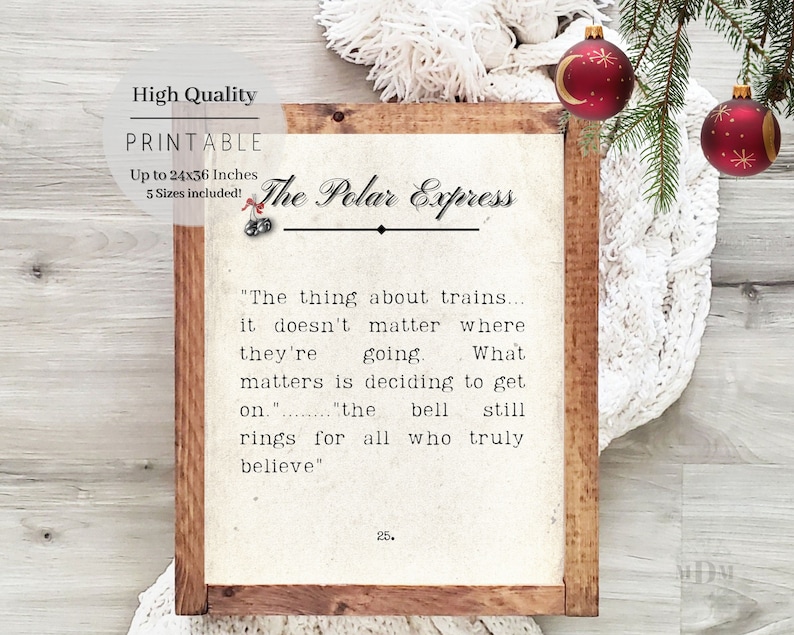 Christmas Printable Polar Express Sign Christmas Wall - Etsy