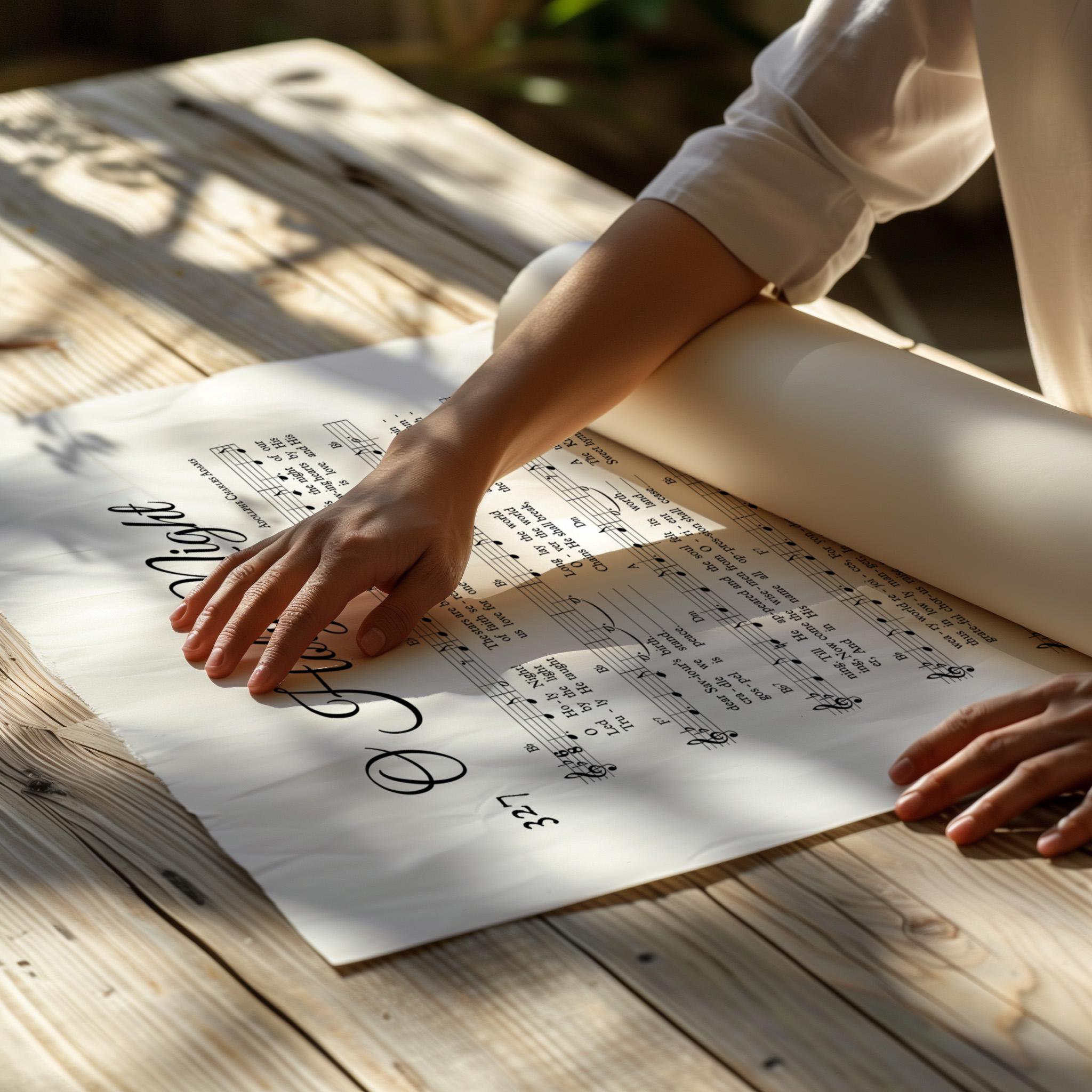 O Holy Night Christmas Song Printable: Vintage Sheet Music Art (digital ...