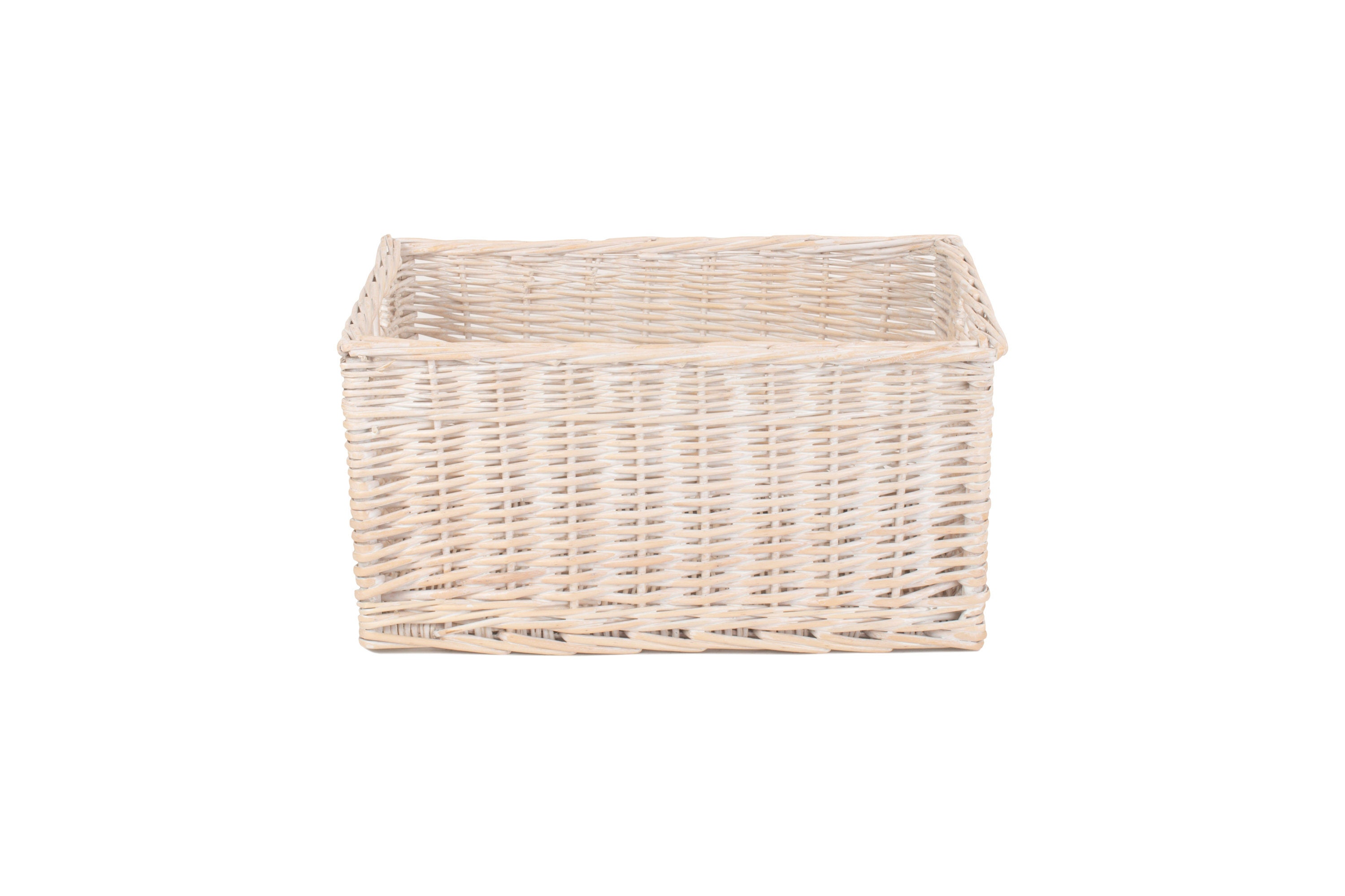 Storage Basket White Wicker Baskets in 4 Sizes | Etsy