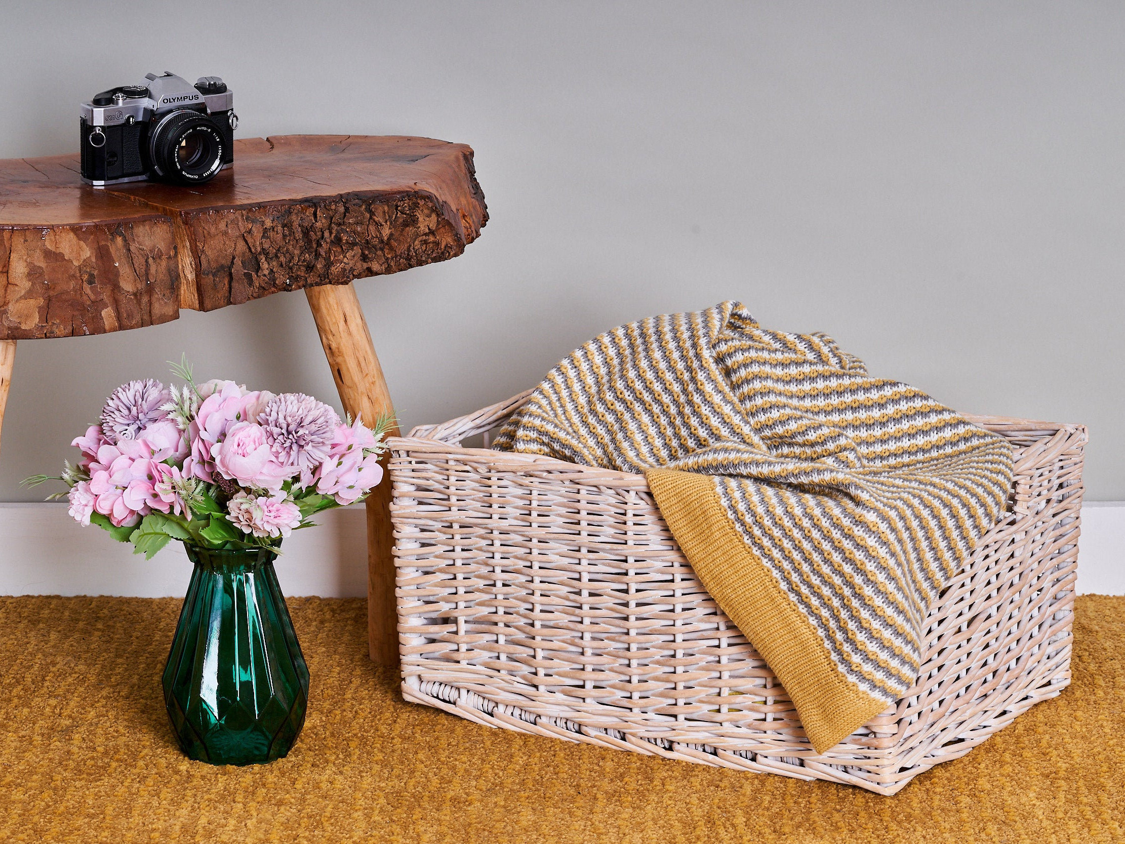 Storage Basket White Wicker Baskets in 4 Sizes | Etsy