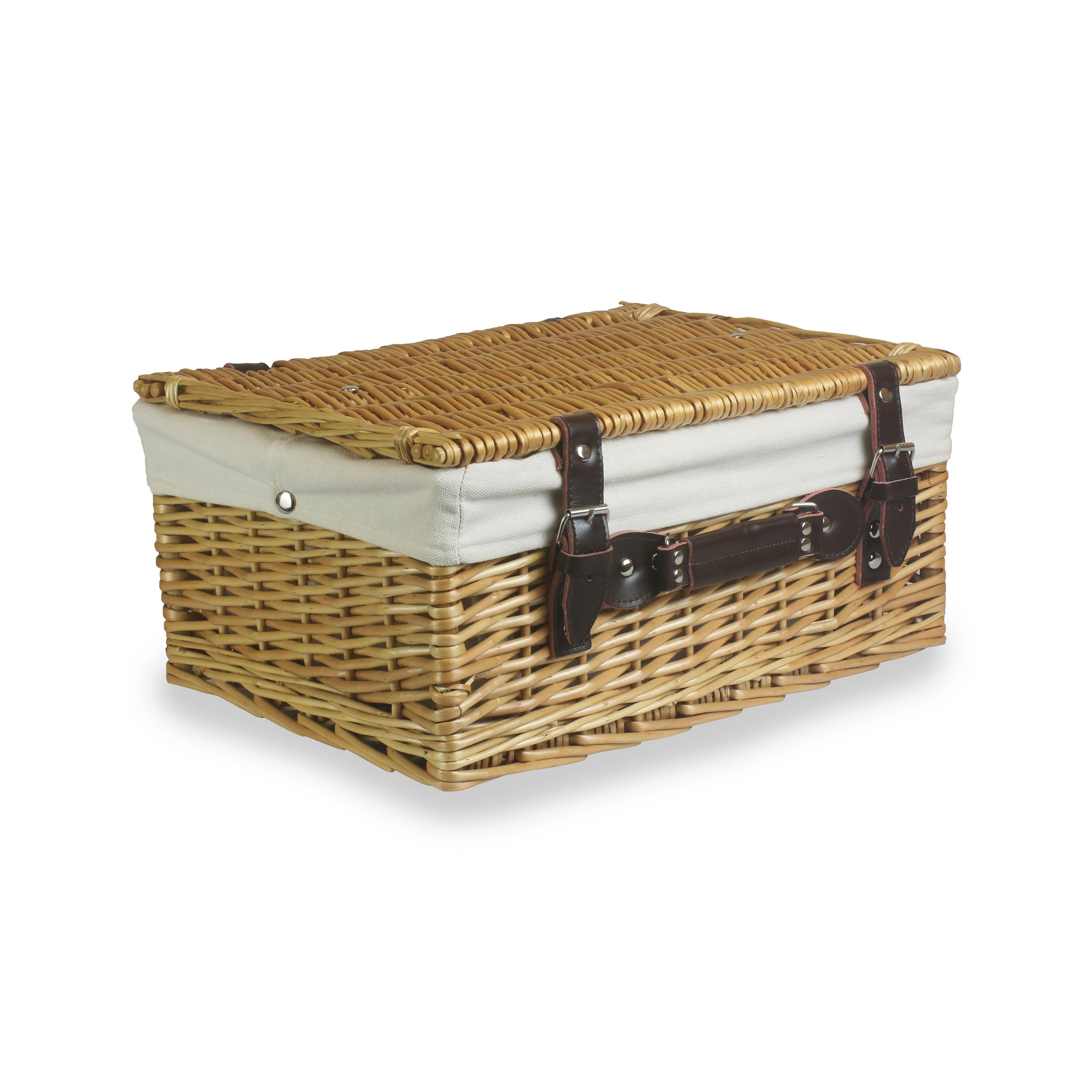 Wicker Gift Hamper - Lined Basket With Lid - Etsy UK