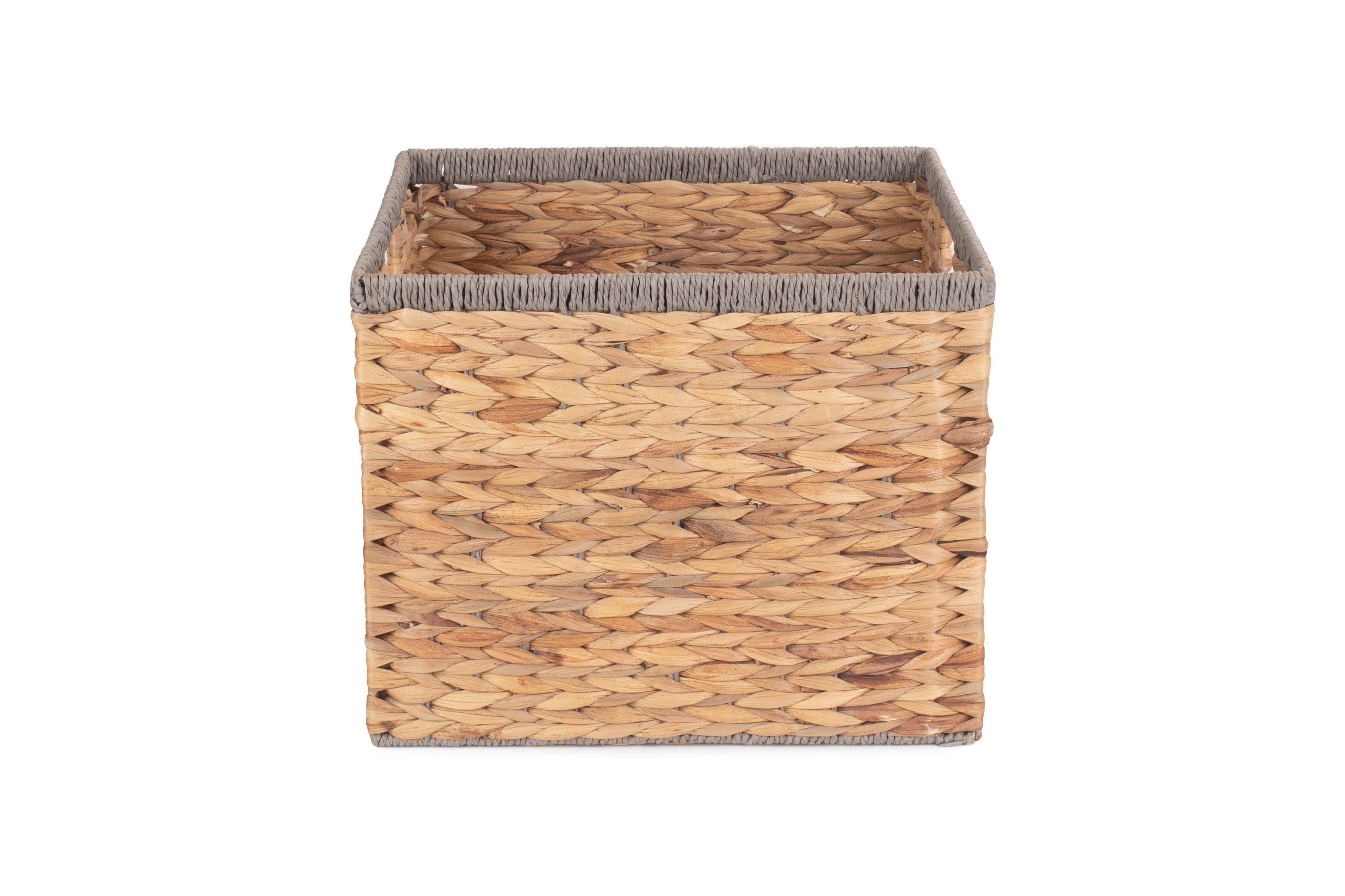 Storage Basket Square Basket With Grey Border | Etsy