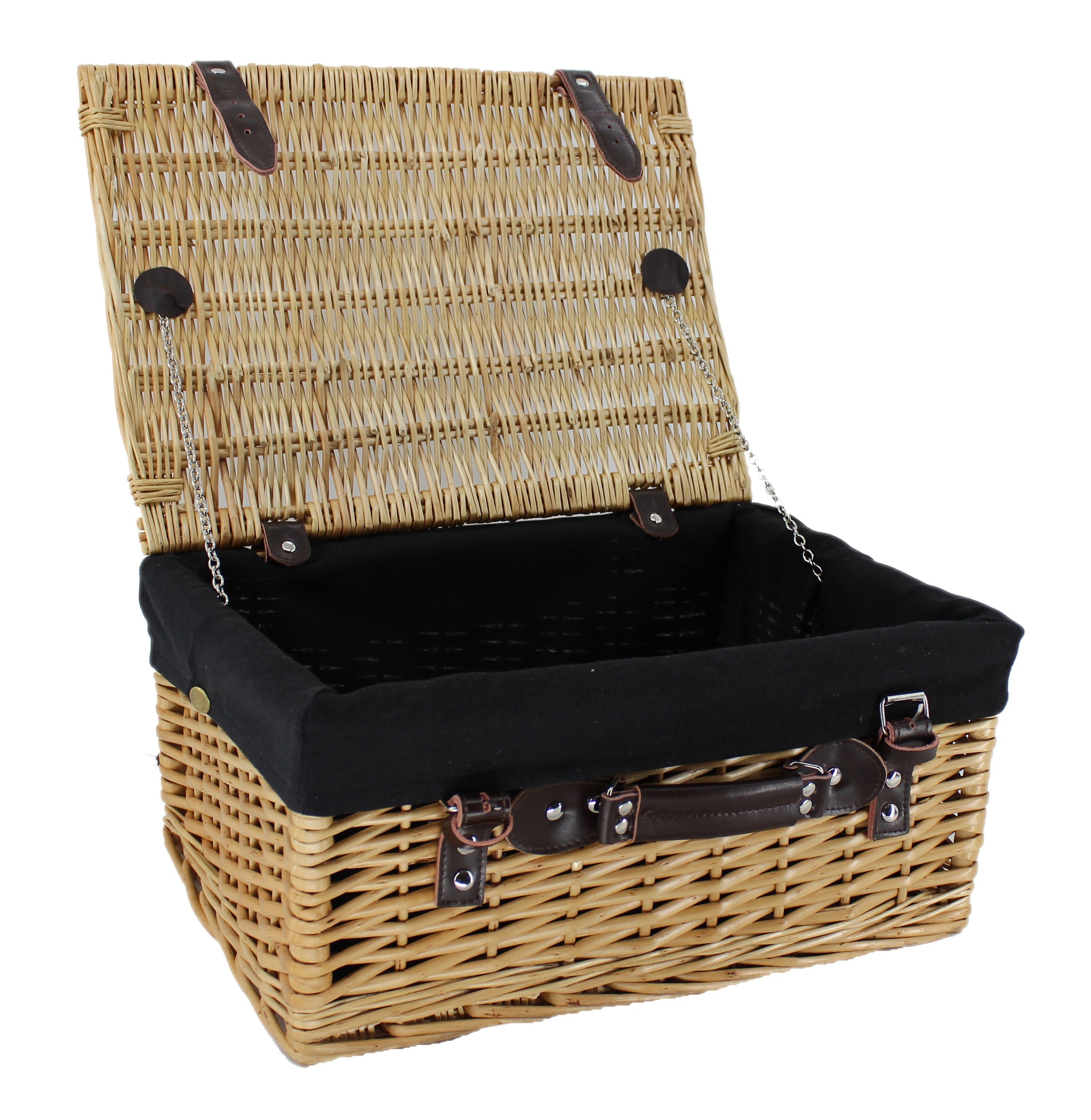 Wicker Gift Hamper - Lined Basket With Lid - Etsy UK