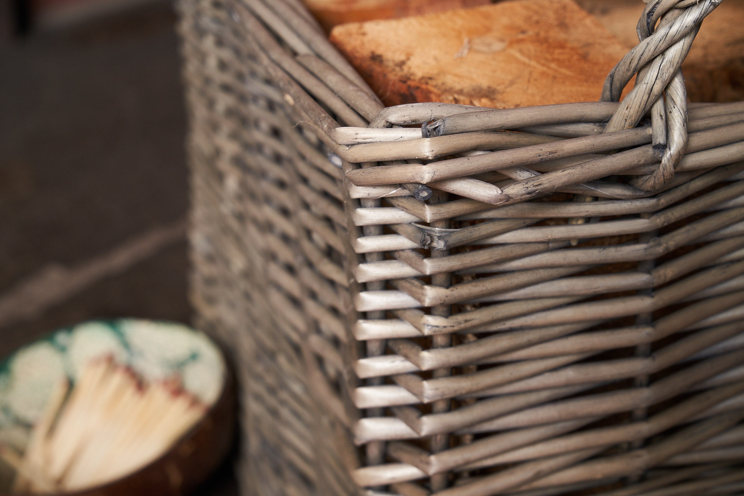 Log Basket Wicker Storage Basket With Lining in 3 Sizes - Etsy UK