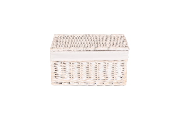 White Wicker Storage Baskets