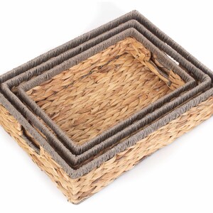 Rectangular Storage Trays - Water Hyacinth Baskets in 3 Sizes - Etsy