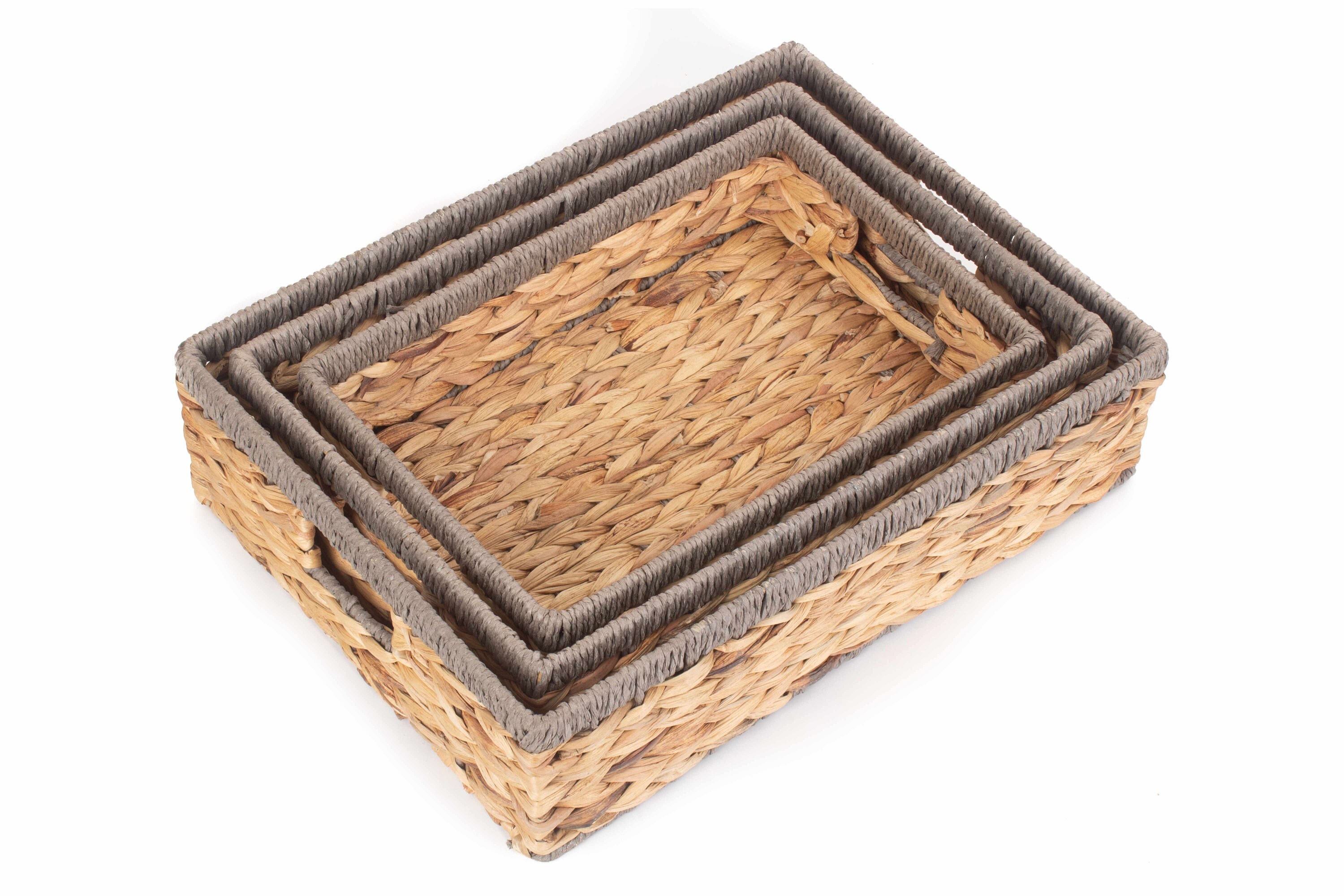 Rectangular Storage Trays Water Hyacinth Baskets in 3 Sizes | Etsy