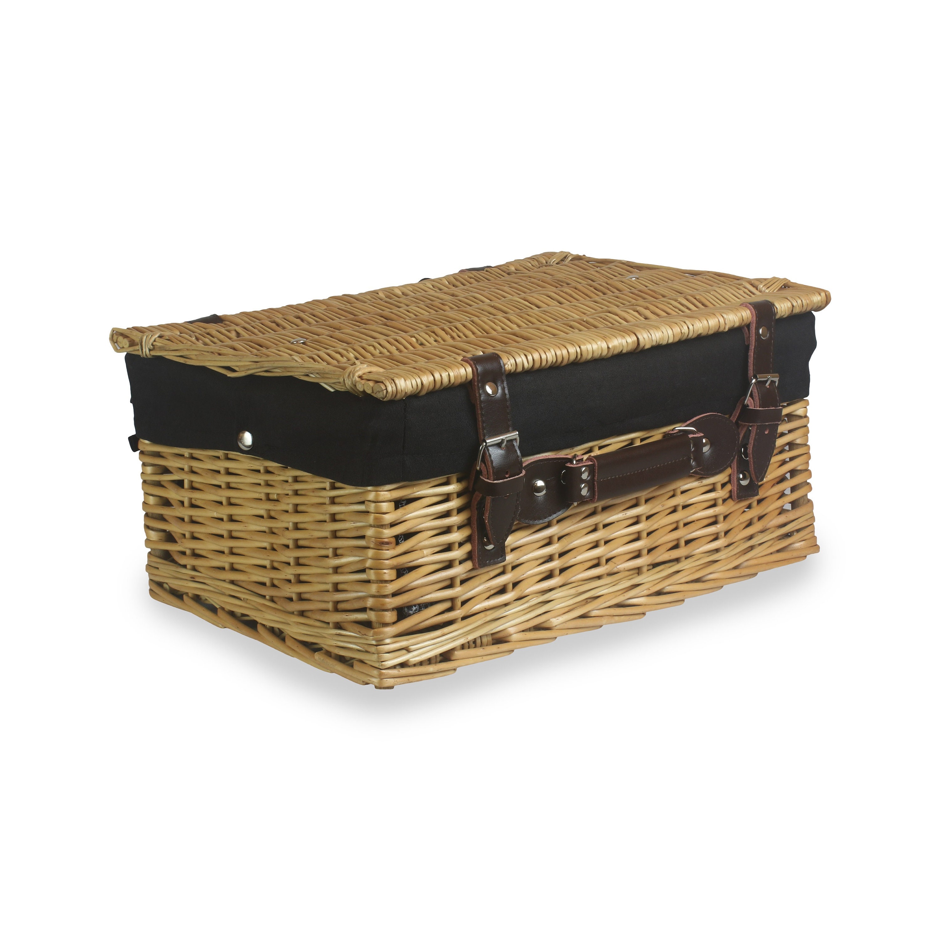 Wicker Gift Hamper Lined Basket With Lid - Etsy