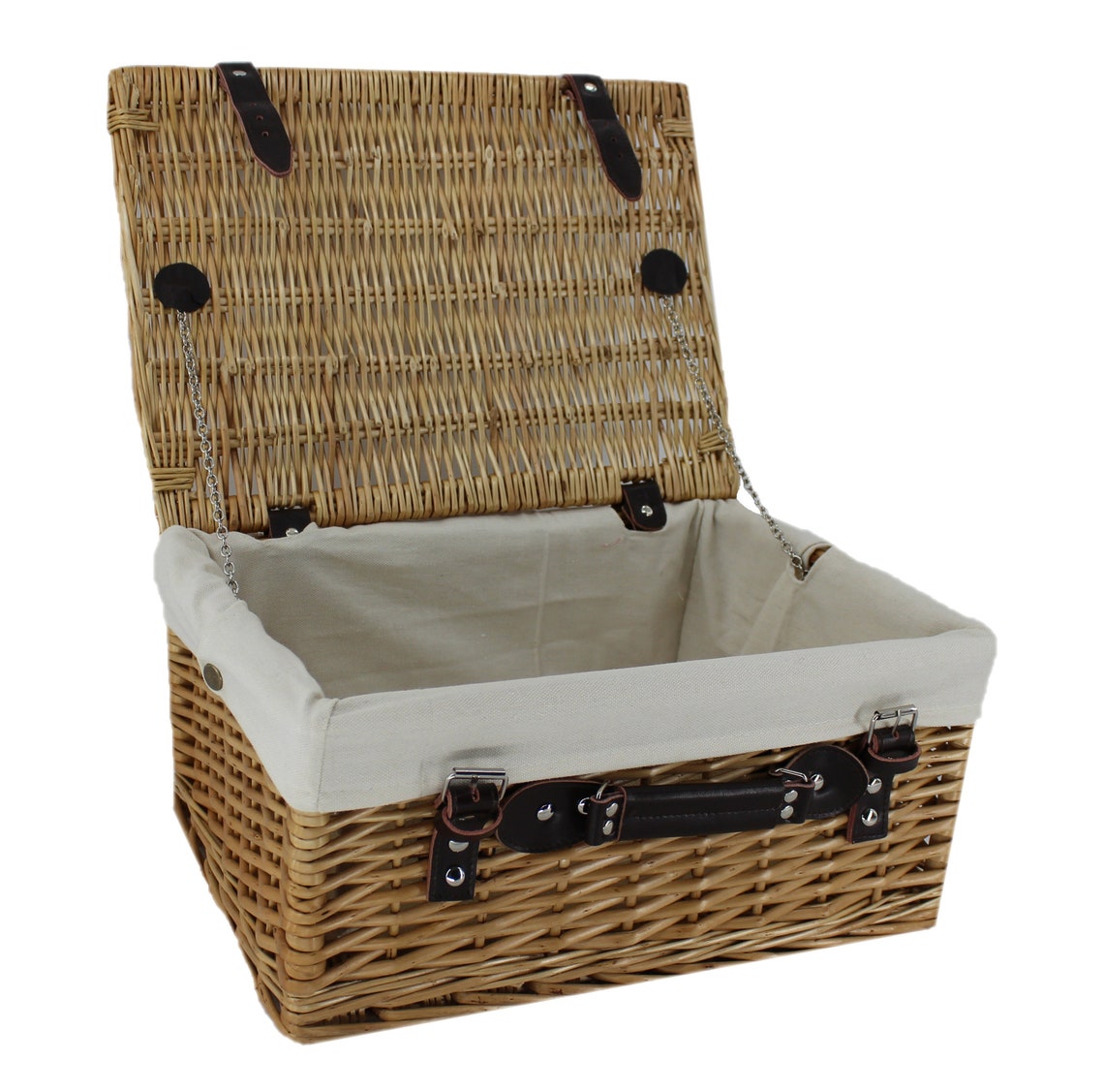 Wicker Gift Hamper - Lined Basket With Lid - Etsy UK
