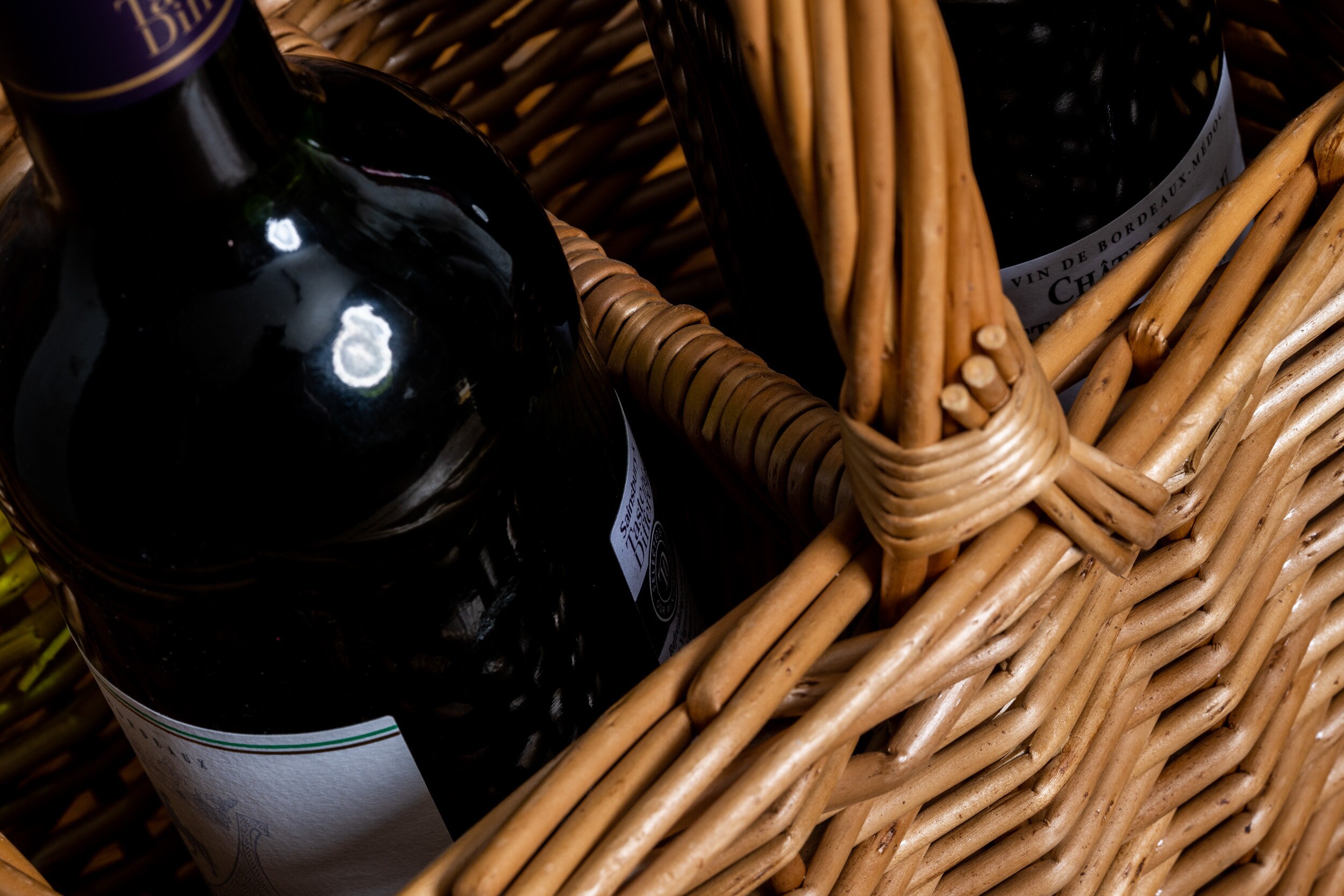 Wine Basket - Steamed Wicker Bottle Carrier in 3 Sizes - Etsy