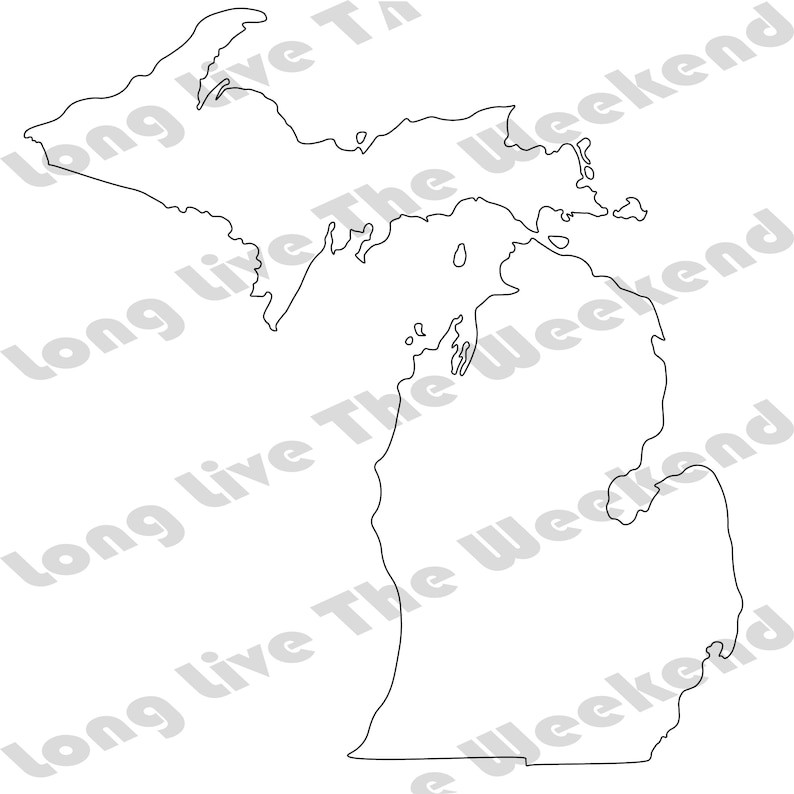 State of Michigan SVG, Michigan Digital File for Cricut, Michigan ...
