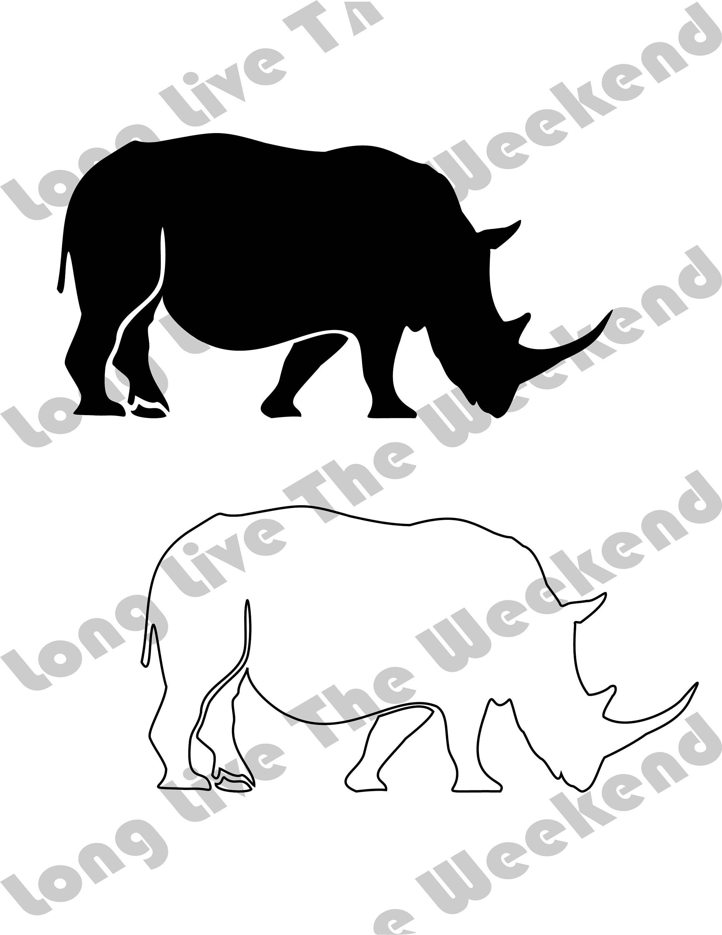 Rhino SVG, Rhinoceros SVG, White Rhino SVG, Rhino Files for Cricut ...