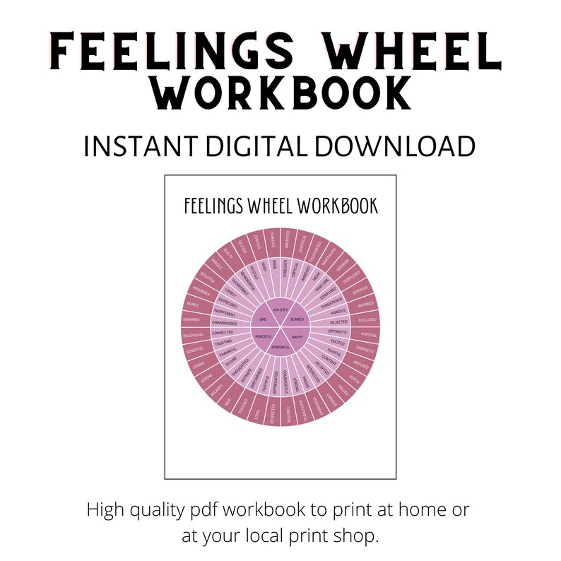 Feelings Wheel Feelings Wheel Worksheets Mental Health Worksheet ...
