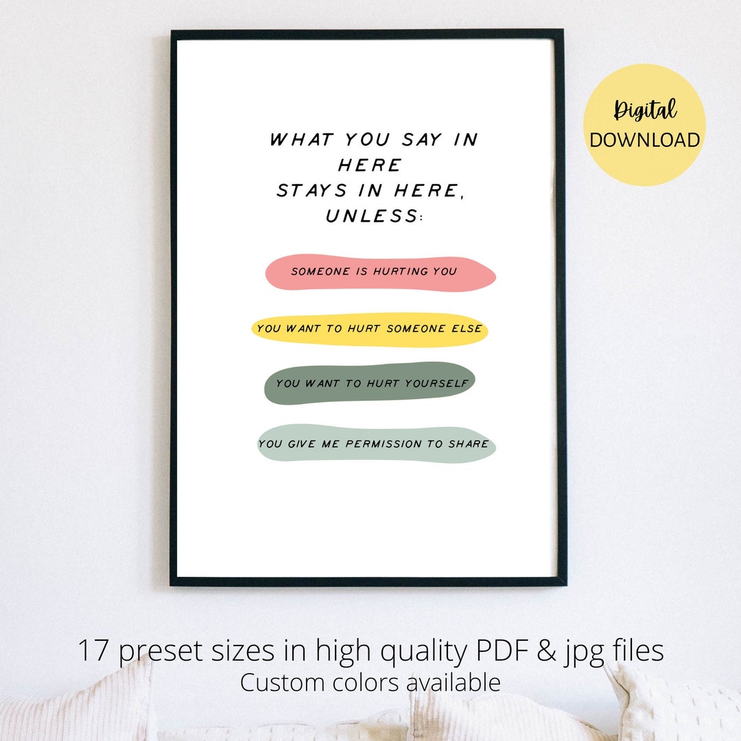 What You Say in Here Stays in Here Counselor Office Decor Office ...