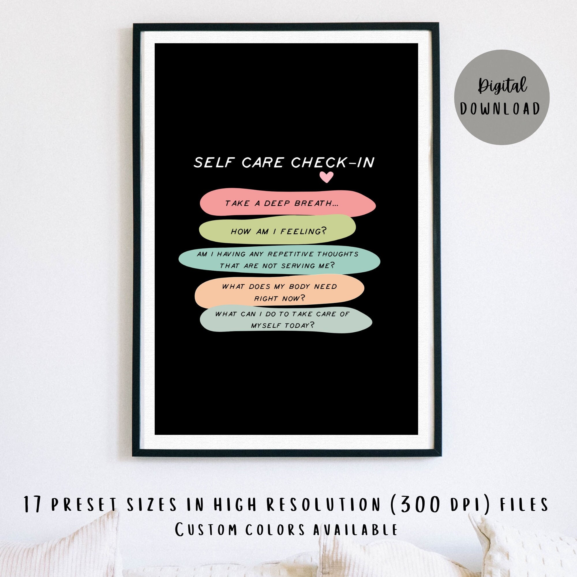 Self Care Poster Mental Health Poster Therapy Office Mental Health ...